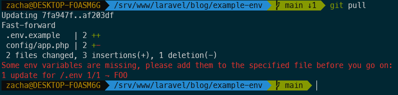 Laracraft - How to keep your .env and .env.example of your Laravel application up to date